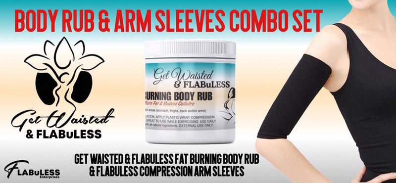 FLABULESS COMBO - COMPRESSION SLEEVES & RUB W/SHIPPING – FLABuLESS ...